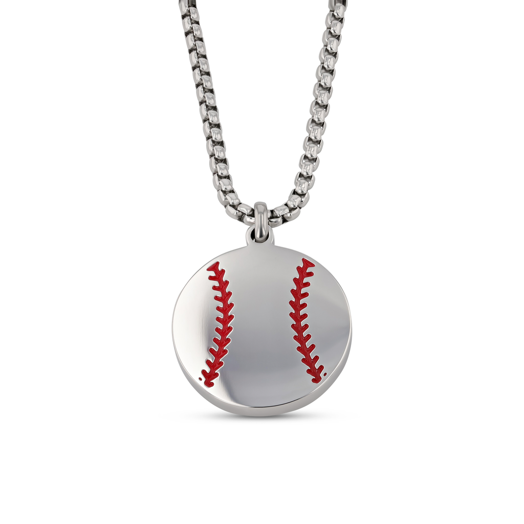 Stainless Steel Baseball Pendant with Matching Chain – Thorsten Rings