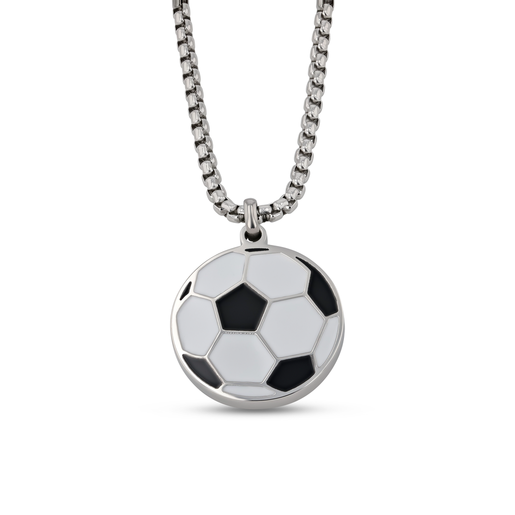 Stainless Steel Soccer Pendant with Matching Chain – Thorsten Rings