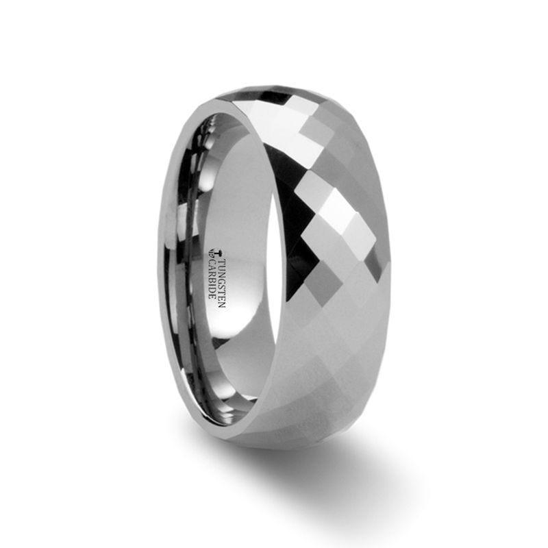 MILLENNIUM Tungsten Wedding Band with 288 Diamond Facets - 2mm - 10mm ...
