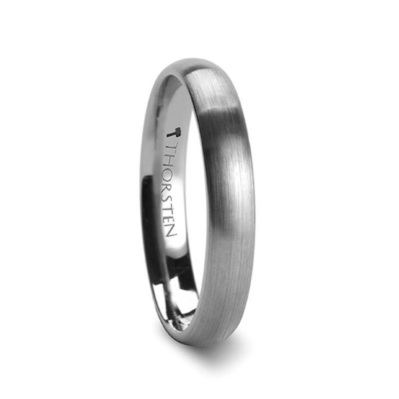 PETRA Domed Brushed Finish Tungsten Ring - 4mm - 6mm – Thorsten Rings