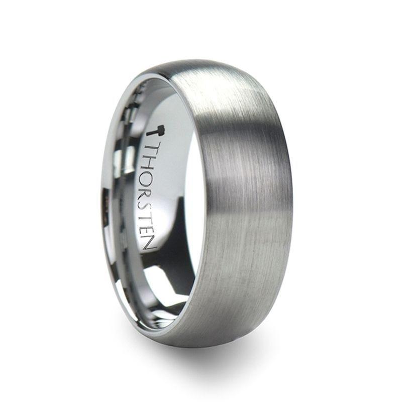 PERSEUS Domed with Brushed Finish Tungsten Band - 2mm - 12mm – Thorsten ...