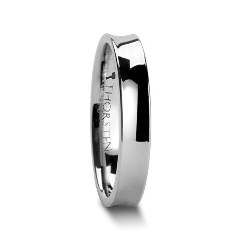 CHELSEA Concave Tungsten Carbide Ring - 4mm - 6mm – Thorsten Rings