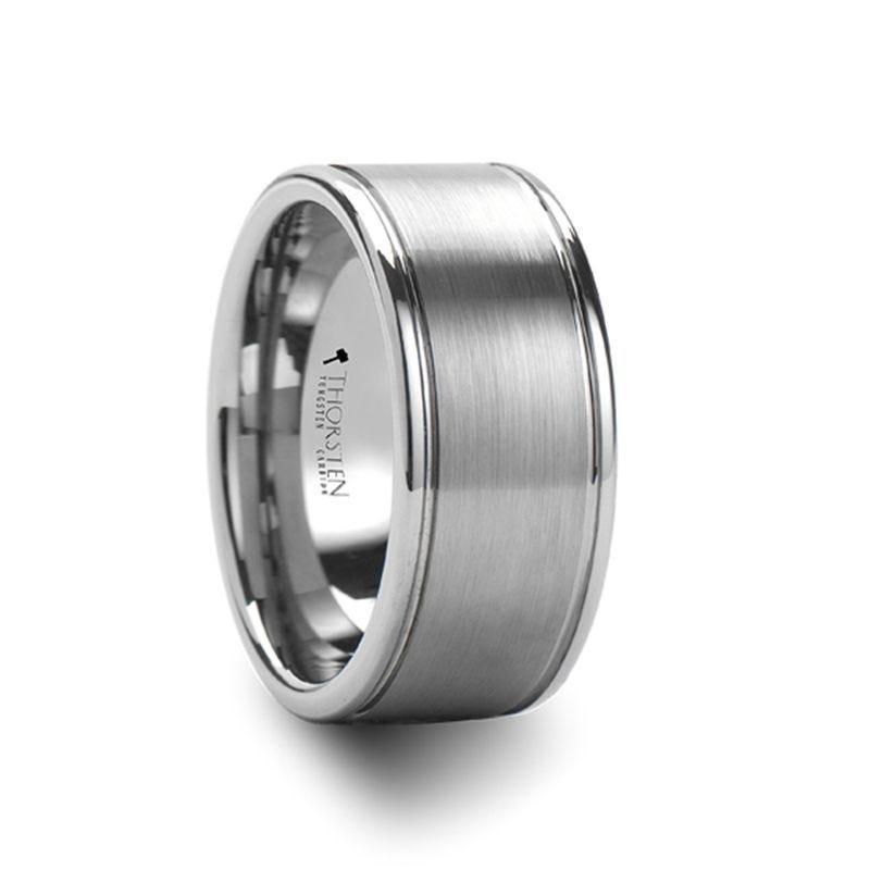 BRIDGEPORT Flat Satin Finish Tungsten Carbide Ring - 6mm - 10mm ...